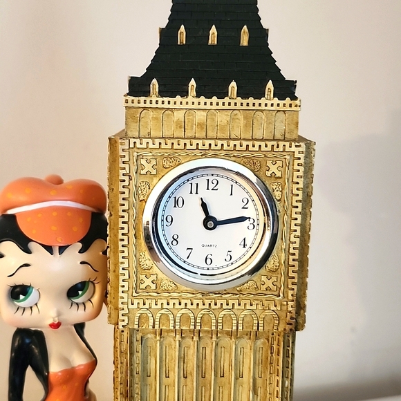 Art | Betty Boop Vintage Clock Tower Figurine Wfree Bb Collectible ...